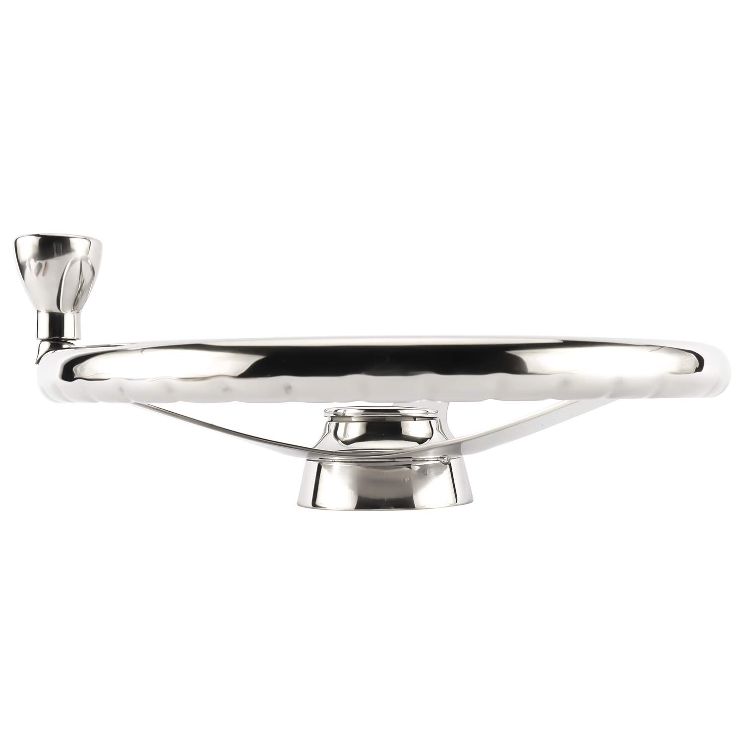 DasMarine Stainless Steel 15-1/2" Sport Wheel Boat Steering Wheel With Control Knob,Fit 3/4" Shaft,7/8" Rim Size