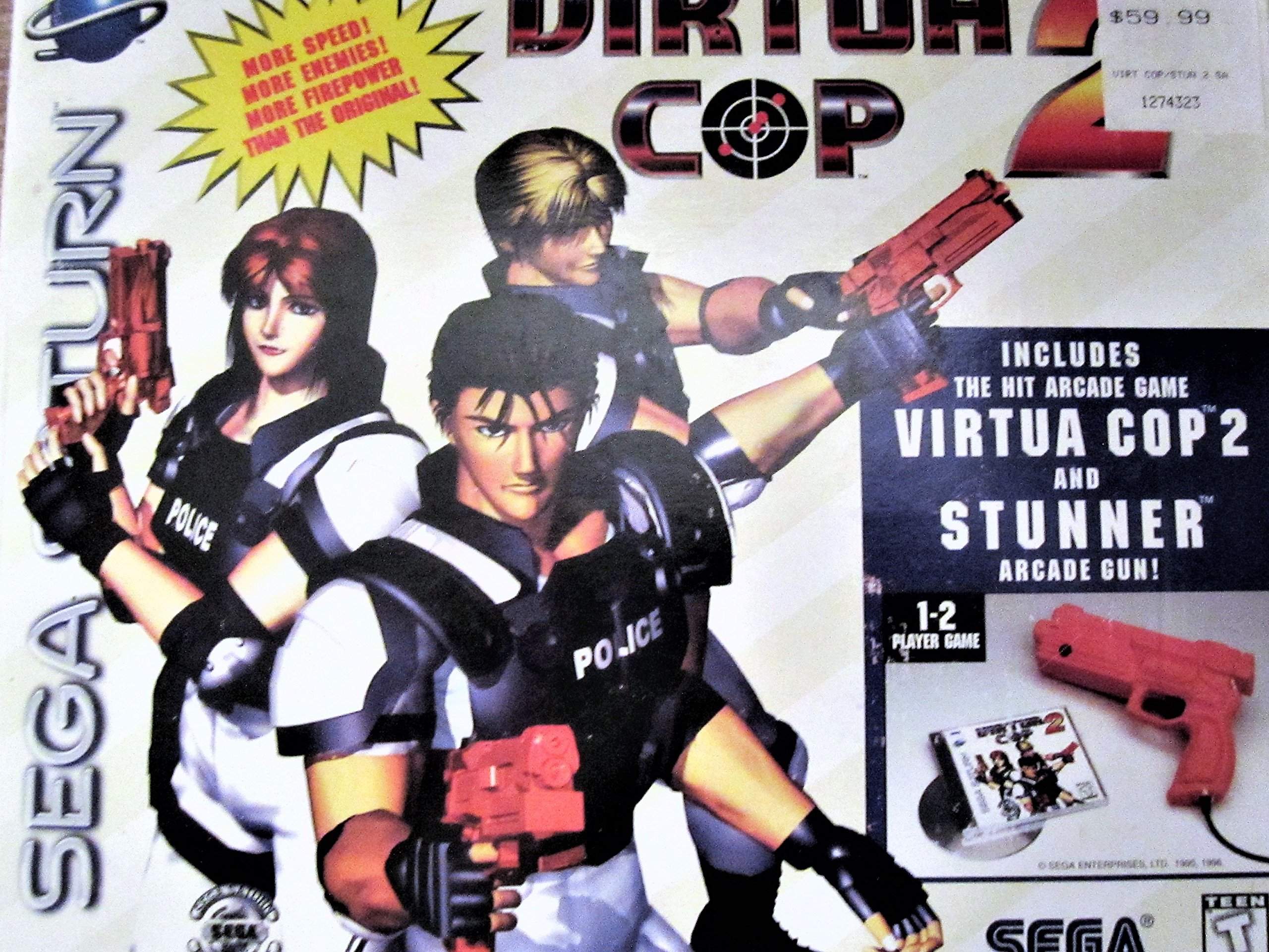 Virtua Cop 2 w/ Stunner - Sega Saturn