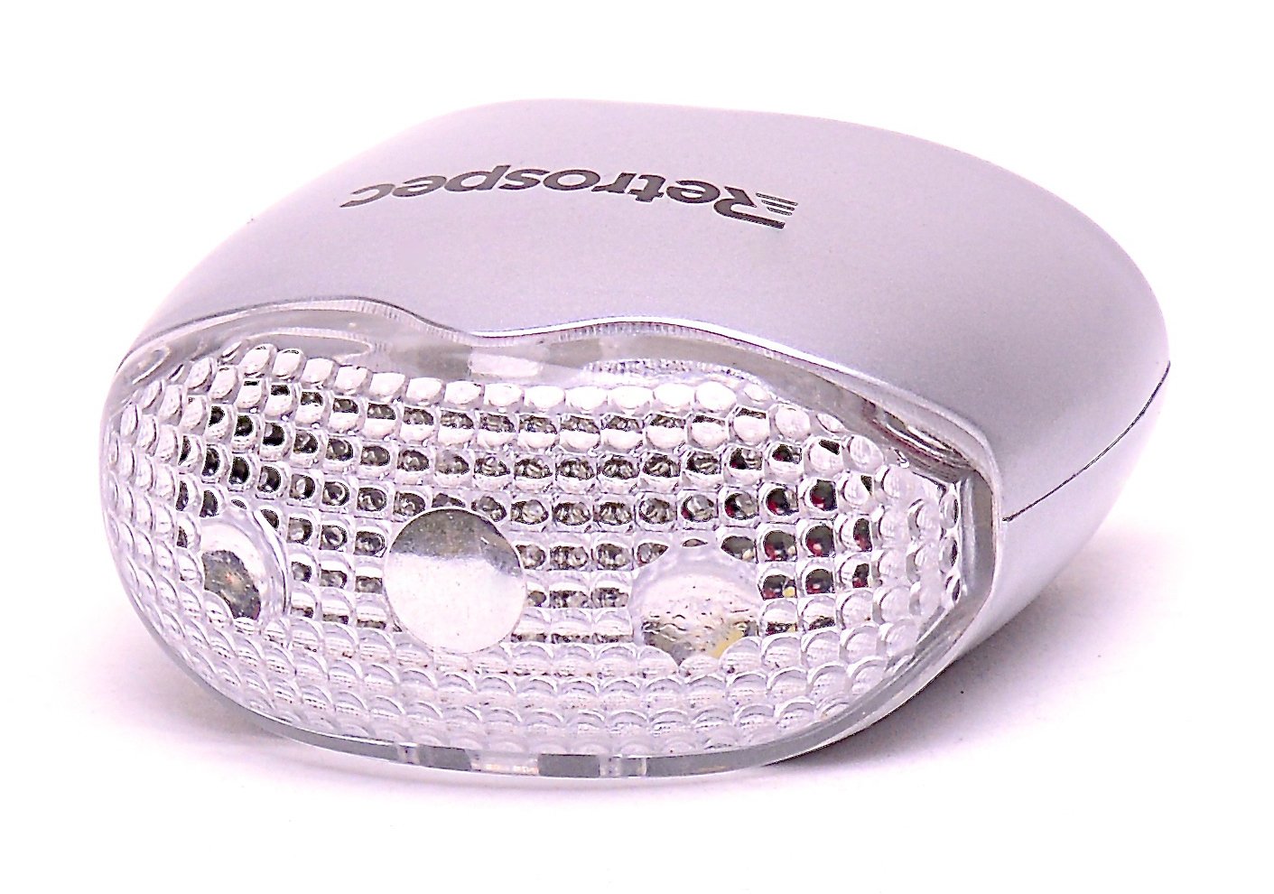 Retrospec Bicycles Amsterdam-3 Ultra Bright 3 LED Urban Commuter Bike Headlight, Silver