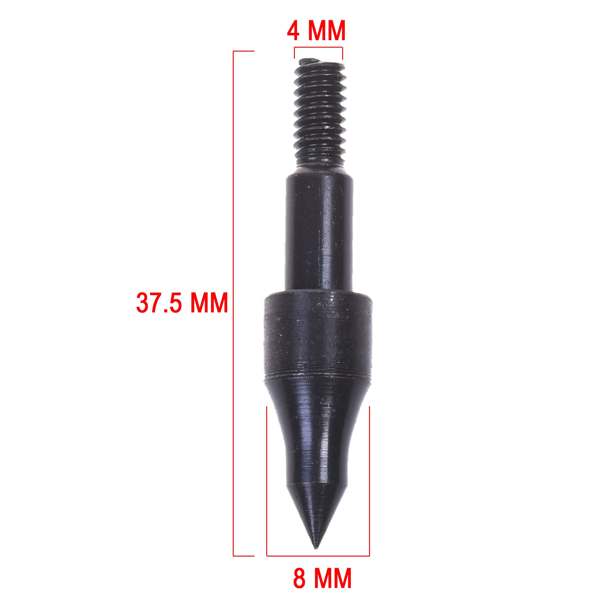 Cosmos 12 Pcs Screw-in Archery Bullet Points Arrow Tips Archery Target Practice Hunting Arrow Points for Recurve, Compound Bow, Crossbow, 100 Grain Each
