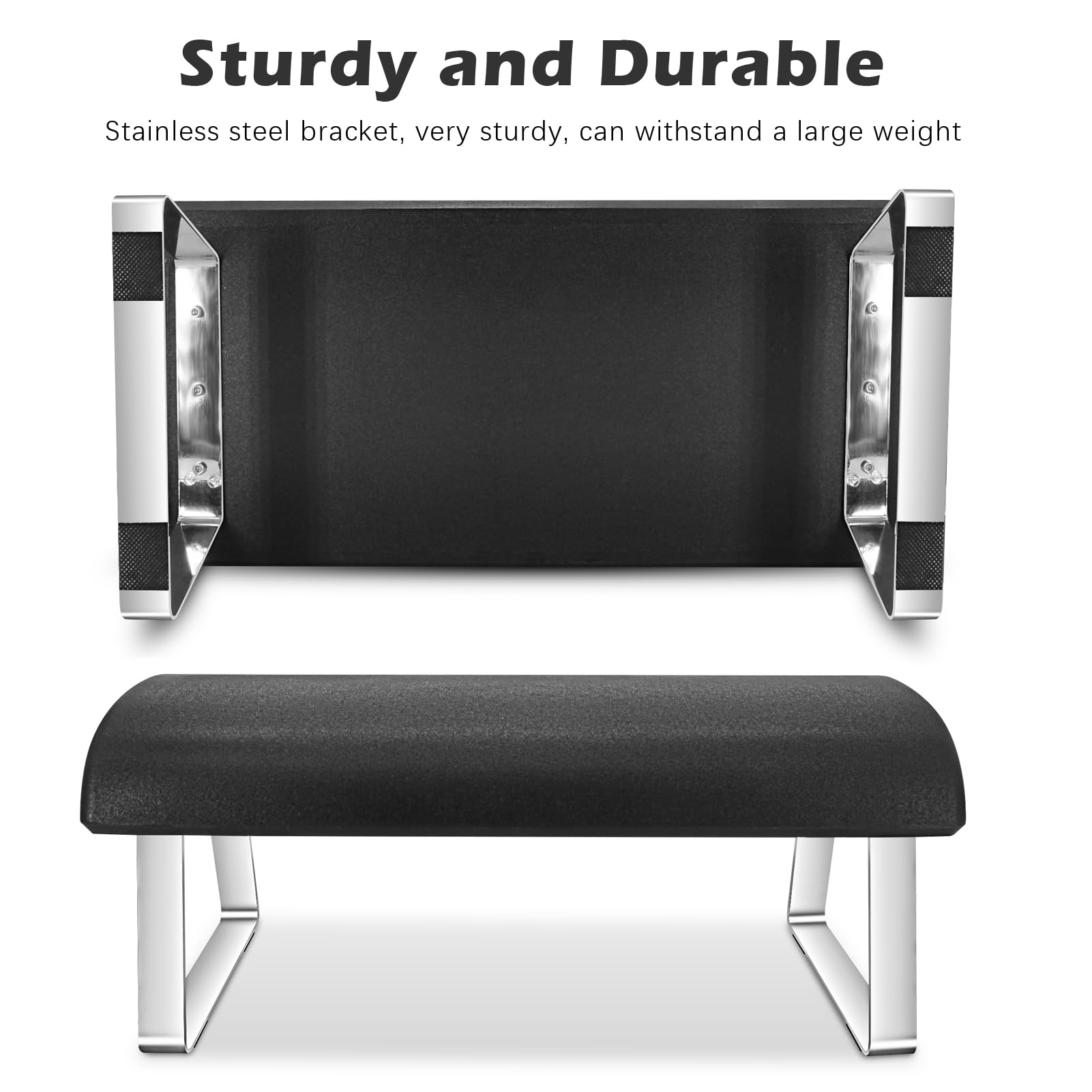 Foot Rest Under Desk, Sturdy Foot Rest for Under Desk at Work, Ergonomic Office Foot Rest Cushion for Women Men, Made of New Memory Foam, More Durable, Black