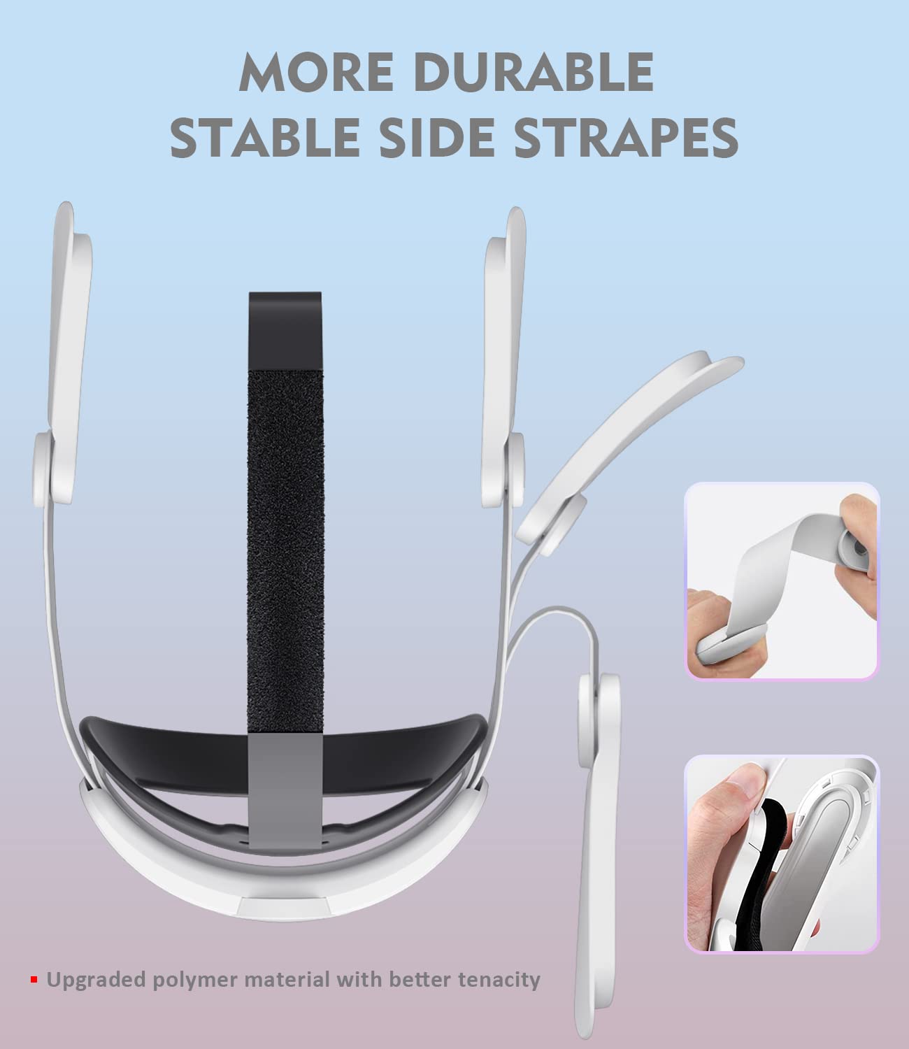 Hevanto Head Strap for Quest 2, Adjustable Elite Strap for Meta/Oculus Quest 2 Accessories, Breathable Comfort Replacement for Gaming & Fitness in Meta VR - Lightweight & Reduced Pressure