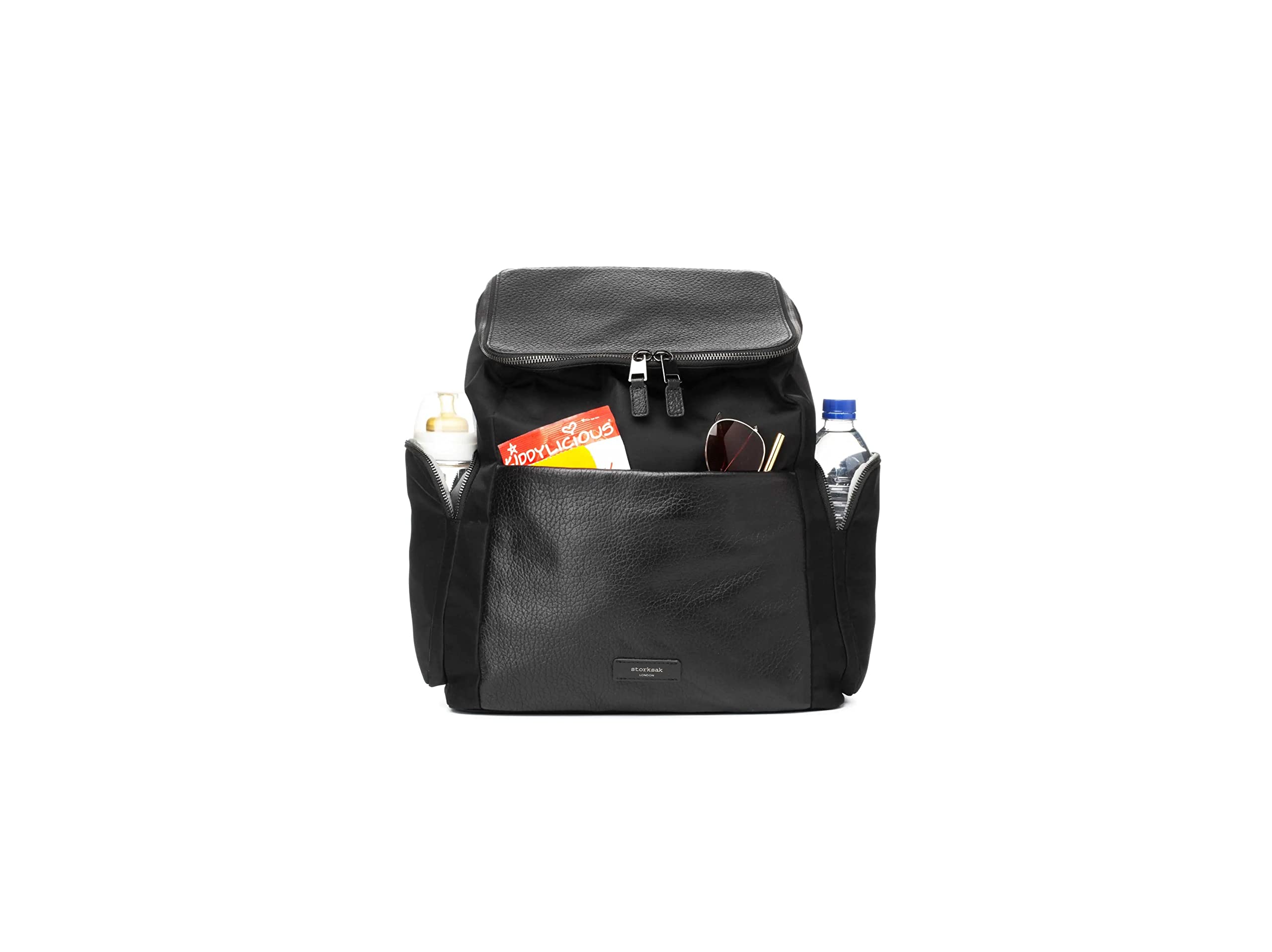 Storksak Alyssa Black & Gold Nappy Bag Backpack