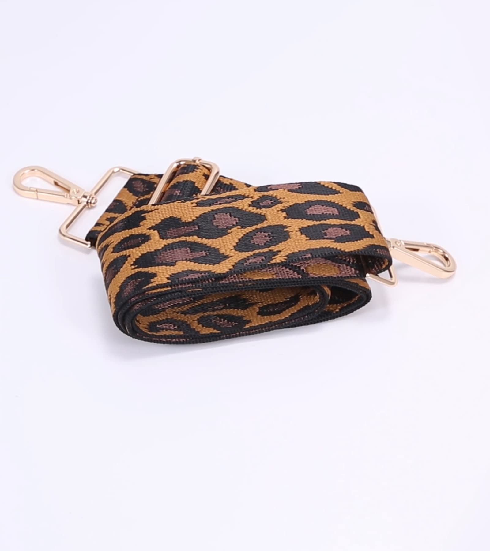 GINJKGO Purse Strap Replacement Crossbody - Replacement Crossbody Bag Strap for Bags, Guitar Straps for Handbags Leopard Pattern 2 inches