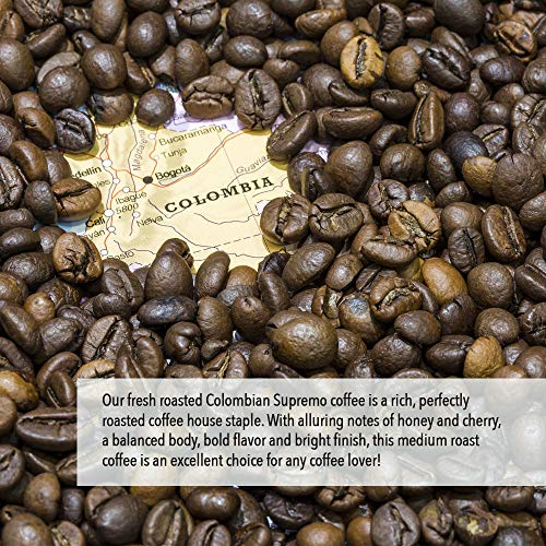 Fresh Roasted Coffee, Colombian Supremo, Pre-Ground Fractional Packs, 1.75 Ounce, 42 Count