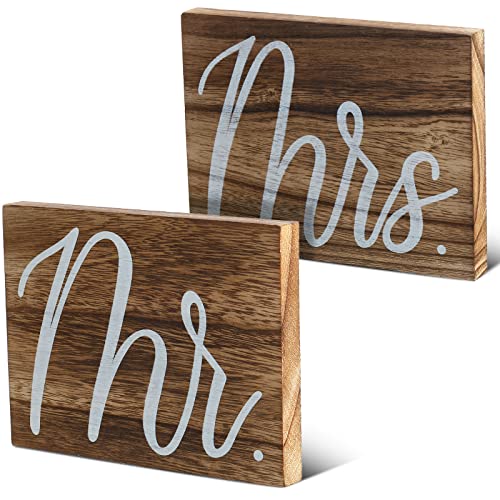 Mr and Mrs Sign for Wedding Table Mr Mrs Wooden Letters Wedding Sweetheart Table Decorations Rustic Wedding Signs Vintage Style Mr and Mrs Sign for Anniversary Party Valentine's Day Decor