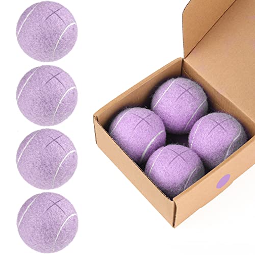 Damooo 4/8 PCS Precut Walker Tennis Balls, Universal Walker Glide Balls, Walker Accessories Glides for Chair Legs and Floor Protection (4pack, purple)