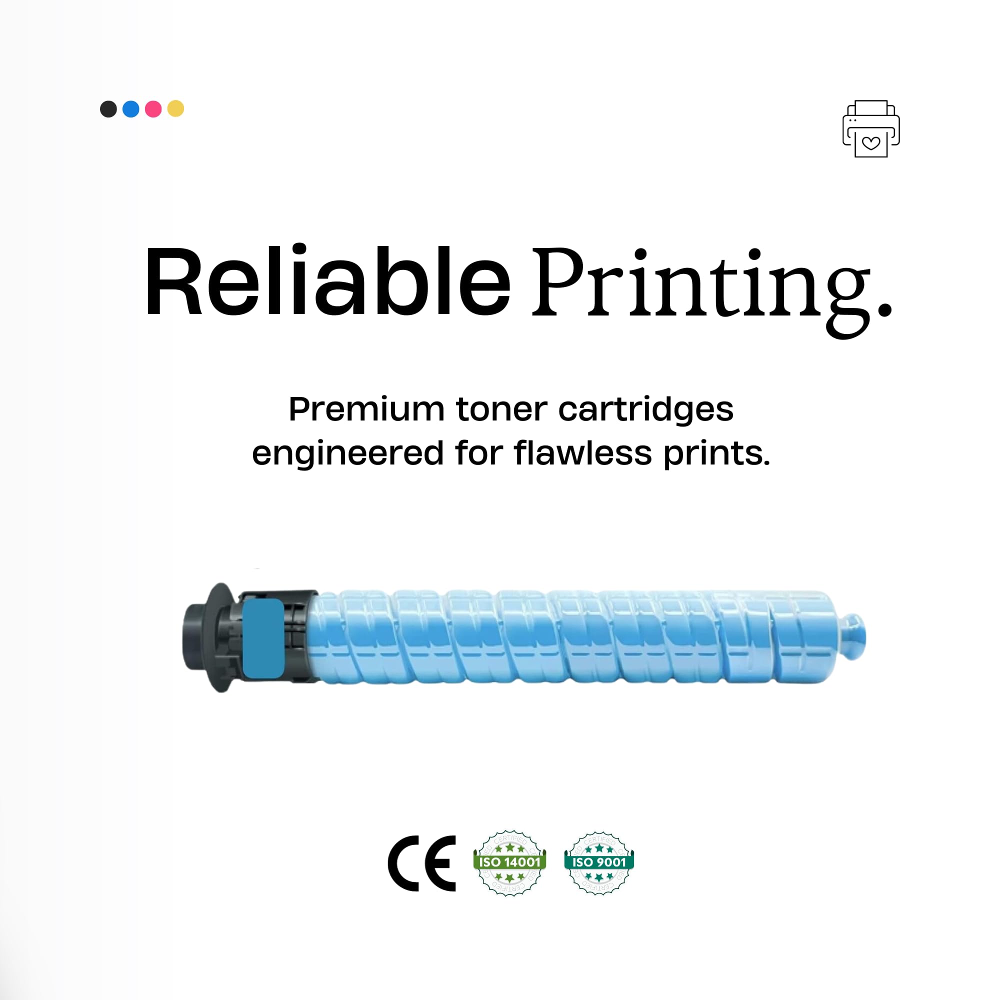 Do it Wiser Compatible Printer Toner Cartridge Replacement for Ricoh 841852 for use in Ricoh MP C6003 MP C4503 MP C5503 MP C6004 (1Pack - Cyan)
