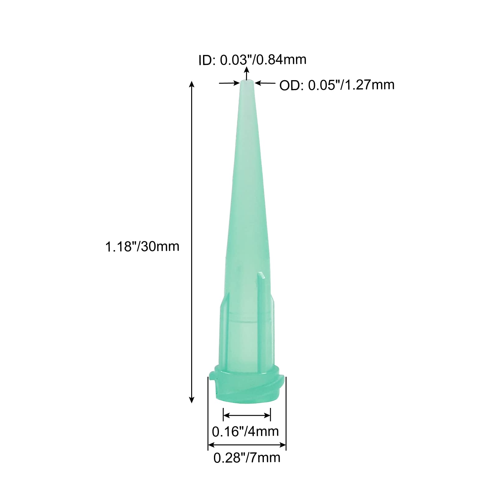 Zorveiio 50 Pack 18Ga 1.18 Inch Blunt Tip Dispensing Neddle,Green Plastic Syringe Blunt Tip Neddle,Tapered Luer Lock Dispensing Needles for Industrial Use