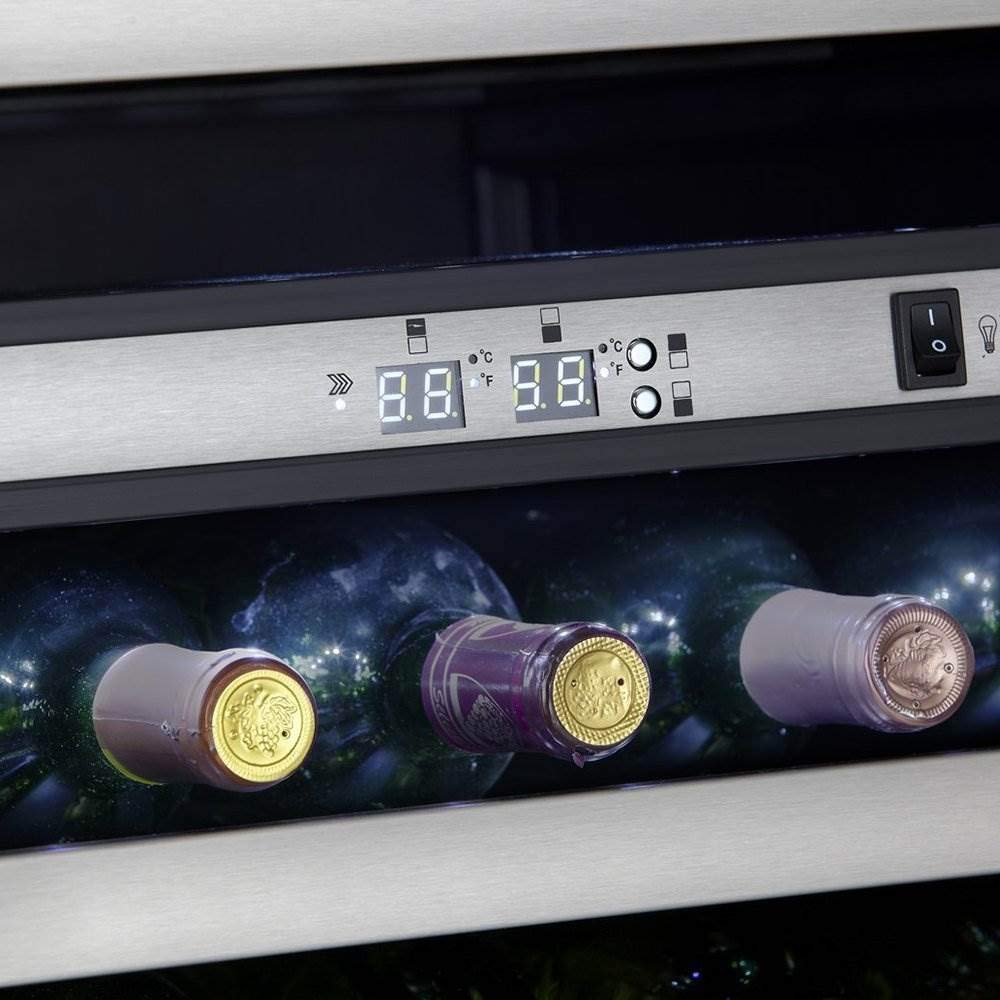 Danby Designer 38-Bottle Dual Temperature Zone LED Freestanding Wine Cooler