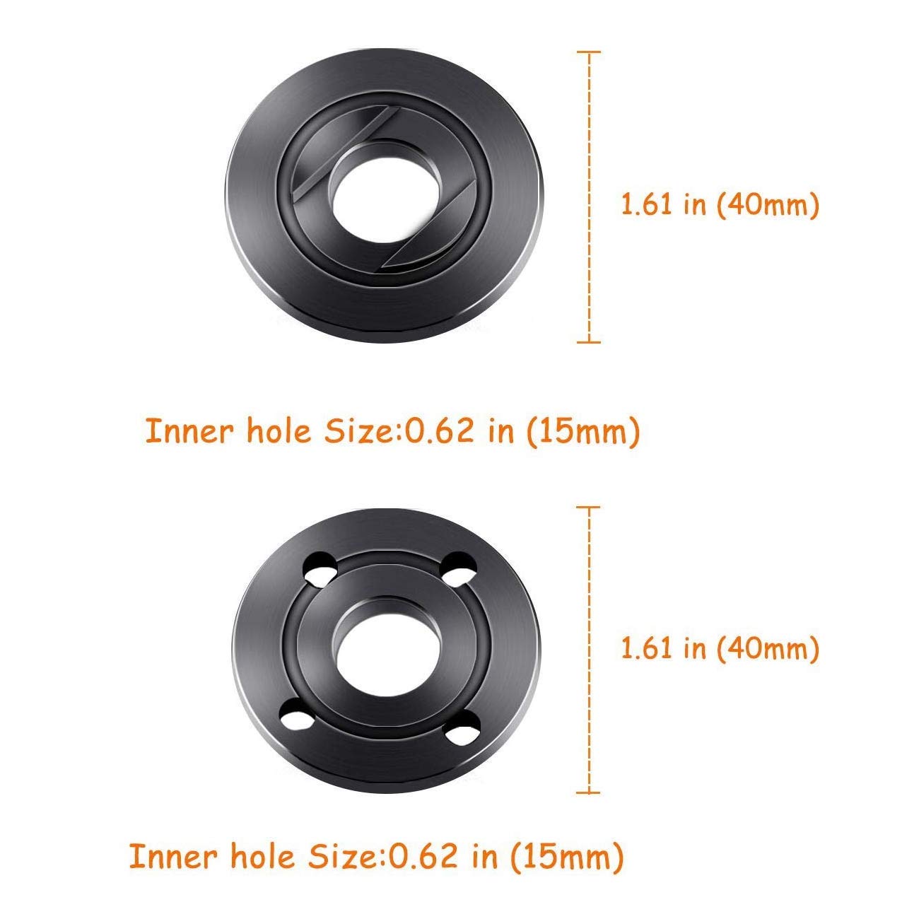 Dasing Grinder Angle Spanner Wrench Flange Nut Kit Metal Lock Nut for Dewalt Milwaukee 193465-4 Bosch Black Decker Ryobi Makita(4.5" 5" 5/8-11)