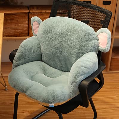 Fxaelian Seat Cushion Chair Pads Waist Pillow Back Cushion Décor Cute Cartoon Plush Thickened for Chair Car Home Office Patio Elephant