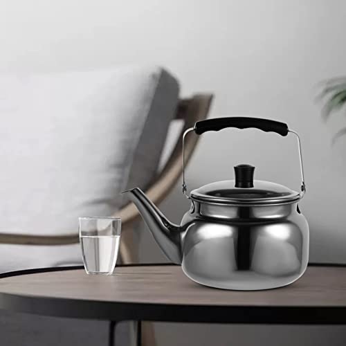 Lurrose Whistling Tea Kettle 1QT Stainless Steel Teakettle with Cool Grip Handle Whistling Teapot for Stovetop