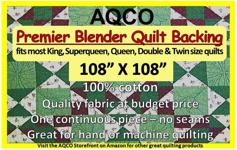 Premier Quilt Backing, King, Seamless, Blender Black, 108"x108", by AQCO