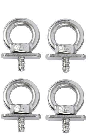 DasMarine Kayak Stainless Steel Track Mount Tie Down Eyelet for Holding Bungee Cord or Ropes (4Pack)