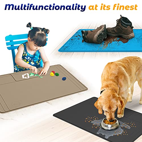 The Original Under Sink Mat - Silicone Waterproof mat, Adjustable, Easy to Clean, Kitchen cabinet liner, Disifenction Surface - 34" x 22" or smaller