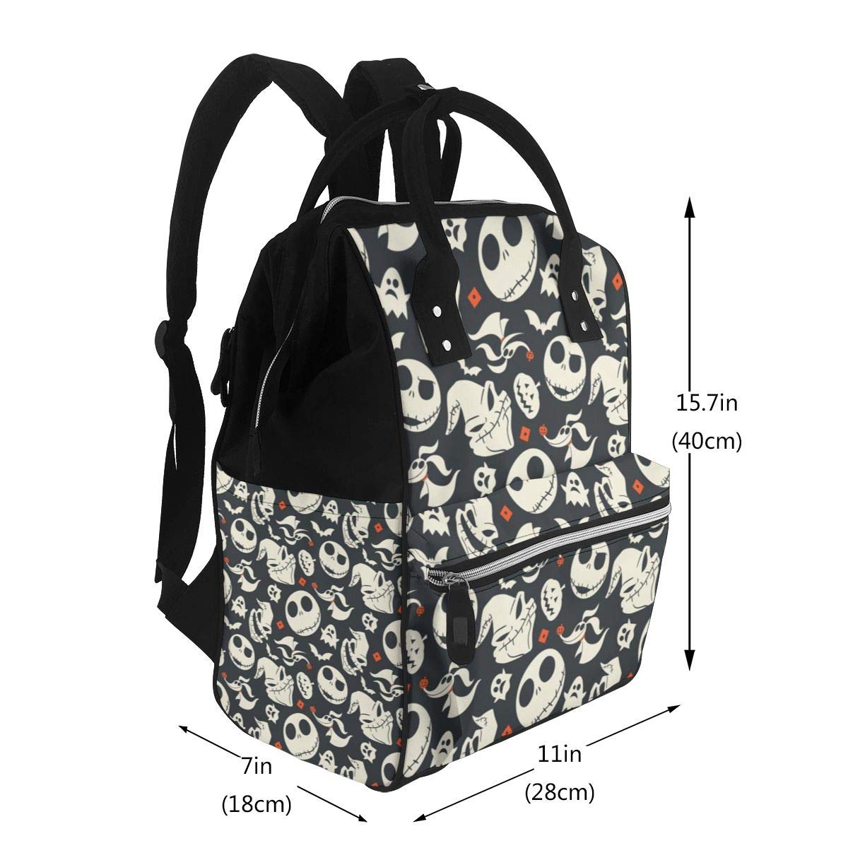 Diaper Bag Backpack - Jack And Sally The Nightmare Before Christmas Multifunction Waterproof Travel Backpack Maternity Baby Nappy Changing Bags