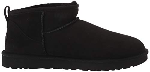 UGG womens Classic Ultra Mini Ankle Boot, Black, 7 US