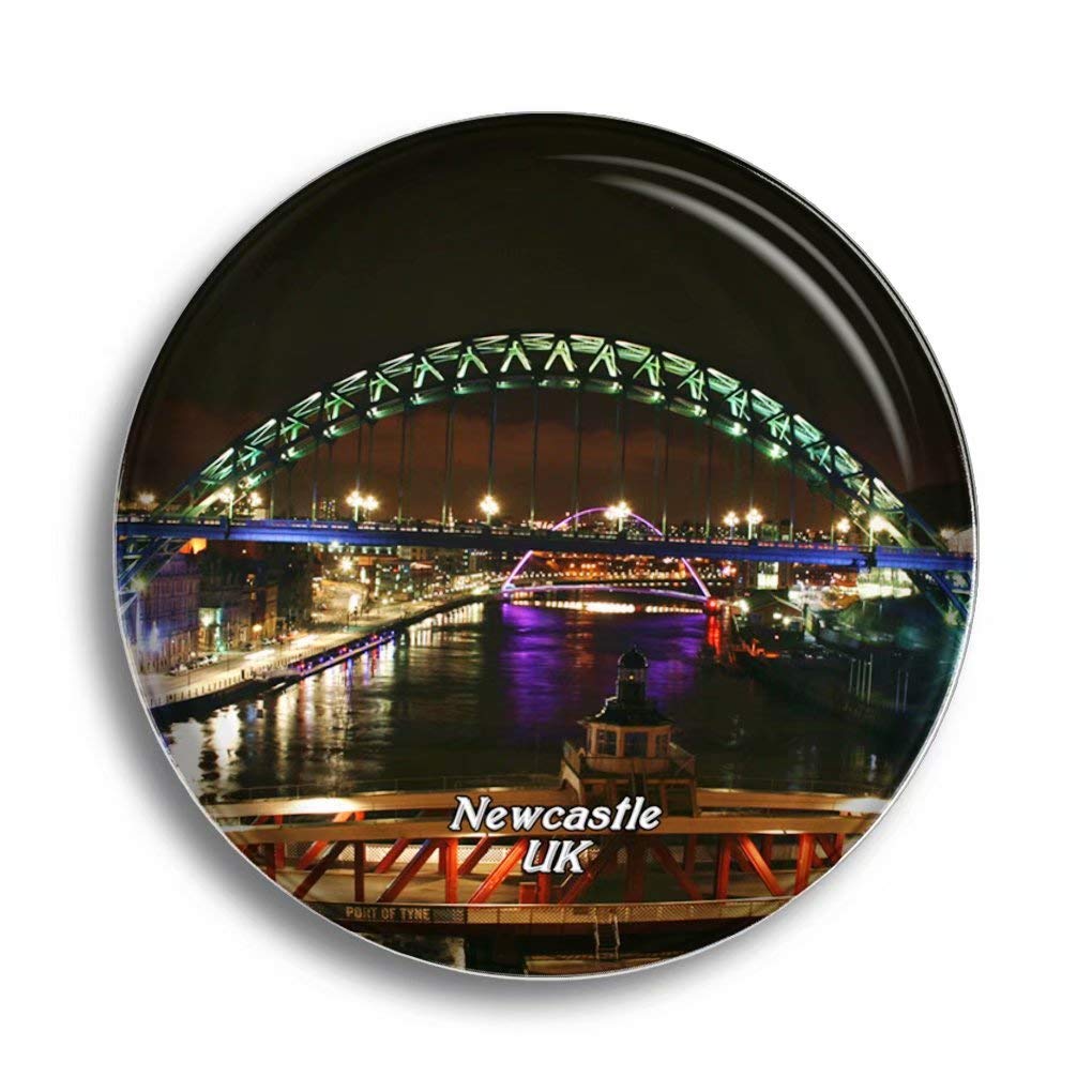 Fridge Magnet UK England The Quayside Newcastle Glass Magnets for Refrigerator Souvenirs Cute Crystal Magnet Decor for Whiteboard Office Home Gift