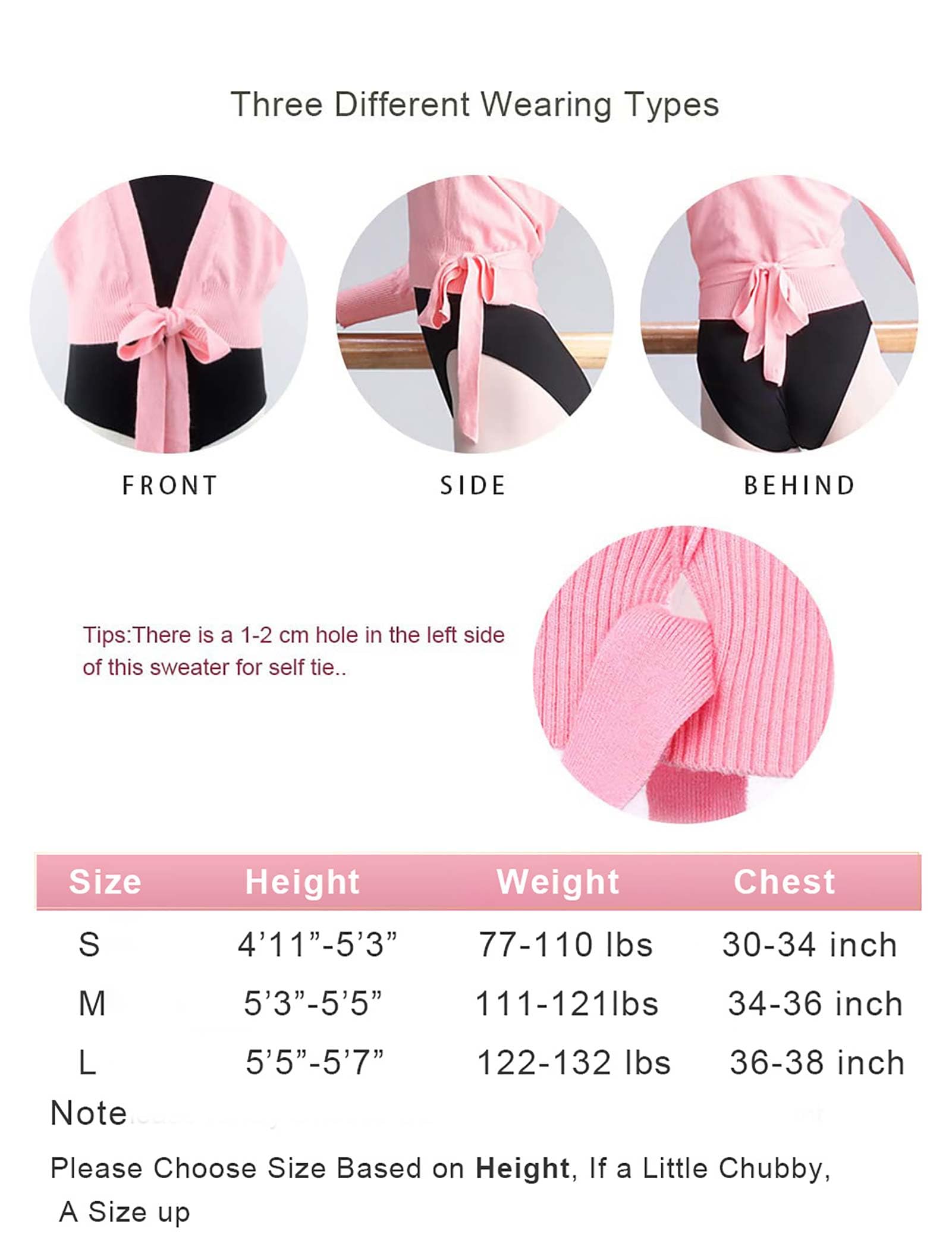 Daydance Black Women Ballet Sweater Wrap Soft Dance Warm Up Clothes for Leotards