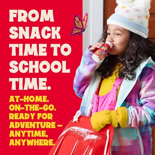 Danimals Smoothie Strawberry Explosion and Banana Split Dairy Drink Multi-Pack, Easy Snacks for Kids, 12 Ct, 3.1 OZ Smoothie Bottles