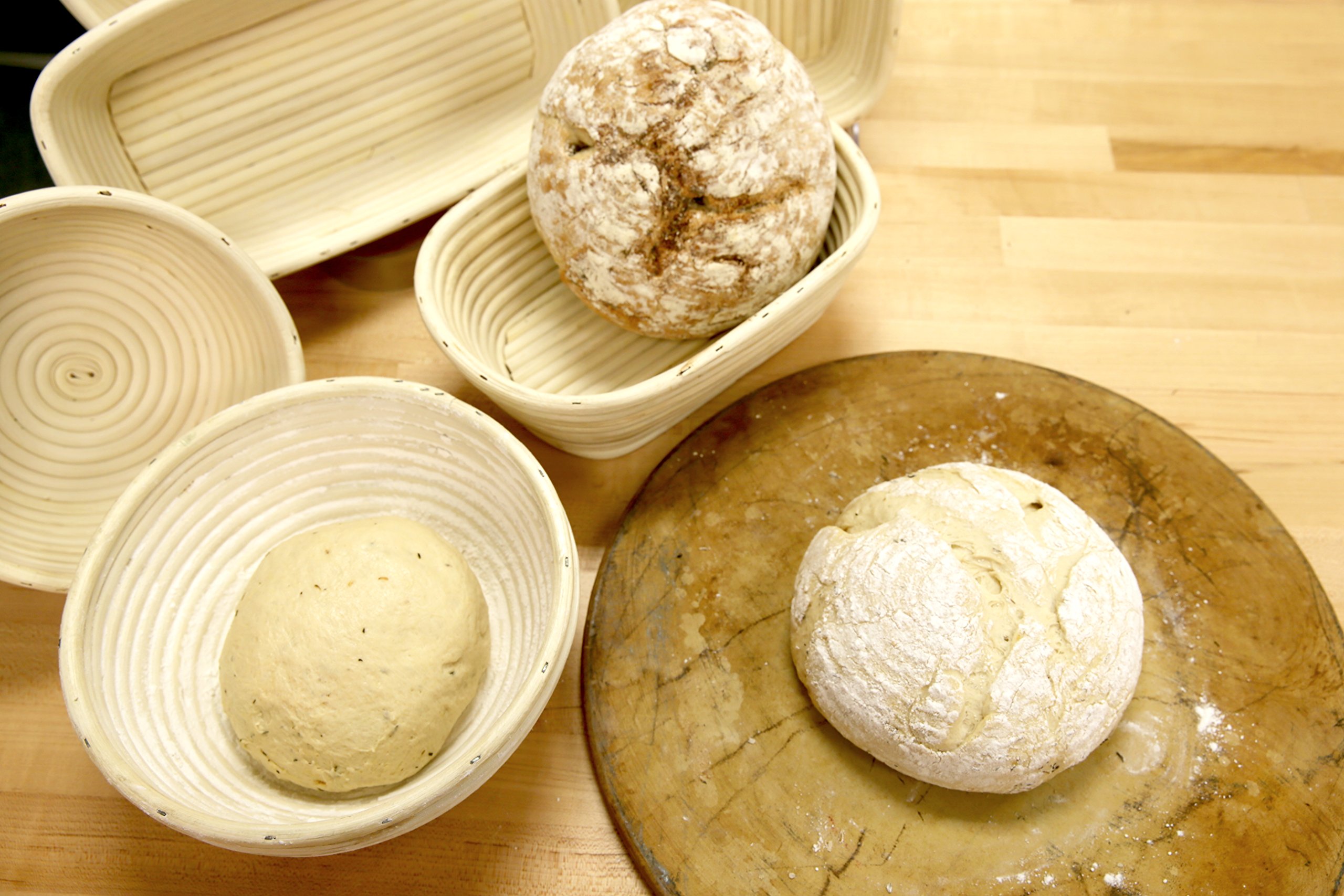 Frieling Round Proofing Basket, Brotform Bread Rising Banneton and Serving Basket, 10-Inch