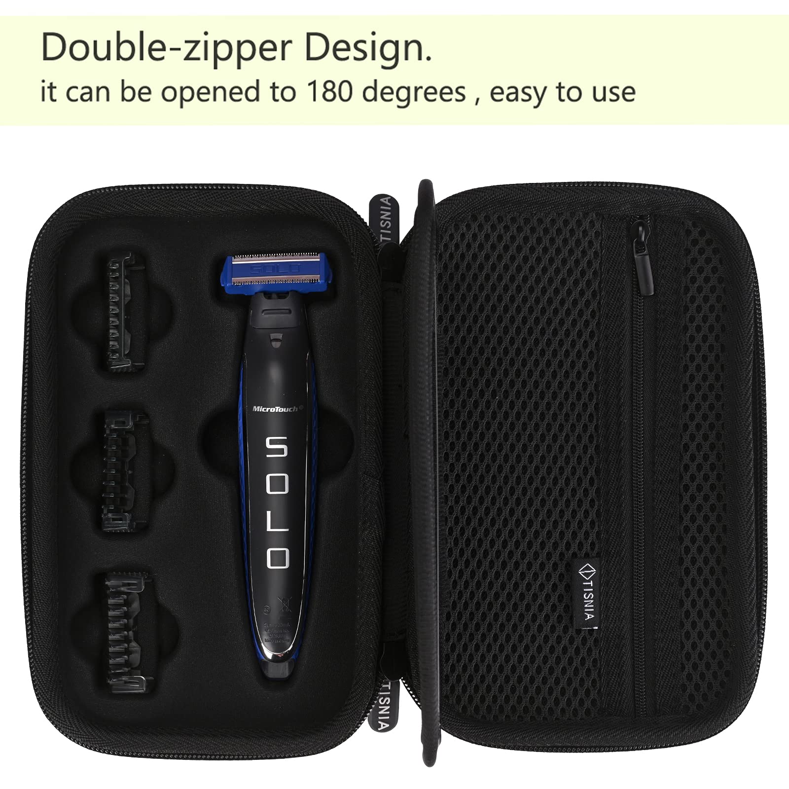 Tisnia Case for, Micro Touch Solo, Men's Rechargeable Full Body Hair Trimmer, Shaver and Groomer - (Texture,Only Case)
