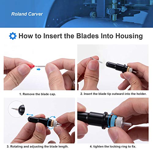 STREWEEK 50PCS Replacement Cutting Blades for Cricut Explore Air/Air 2/Air 3/Maker，45 Degree Standard Fine Point Blades for Most General Purpose Cutting
