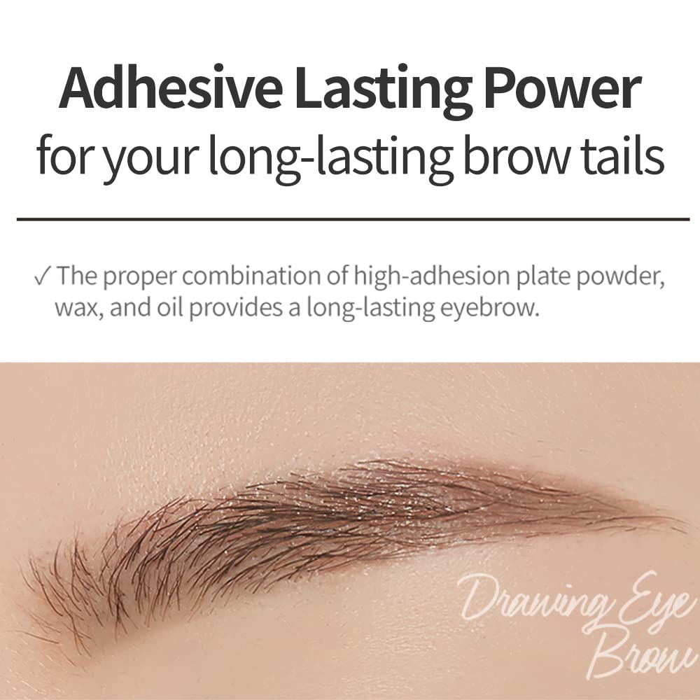 ETUDE Drawing Eye Brow #2 Gray Brown 21AD | Long-Lasting Eyebrow Pencil for Soft Textured Natural Daily Look Eyebrow Makeup | K-beauty