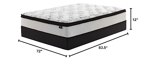 Signature Design by Ashley California King Size Chime 12 Inch Medium Firm Hybrid Mattress with Cooling Gel Memory Foam