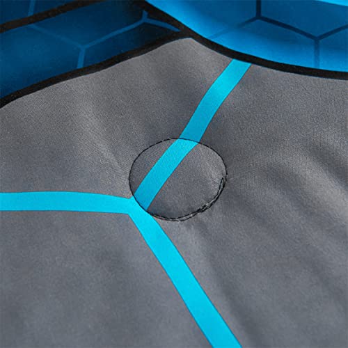 NTBED Game Console Comforter Set for Boys Girls Kids Geometric Lightweight Microfiber Bedding Sets (Blue, Full 5Pcs)