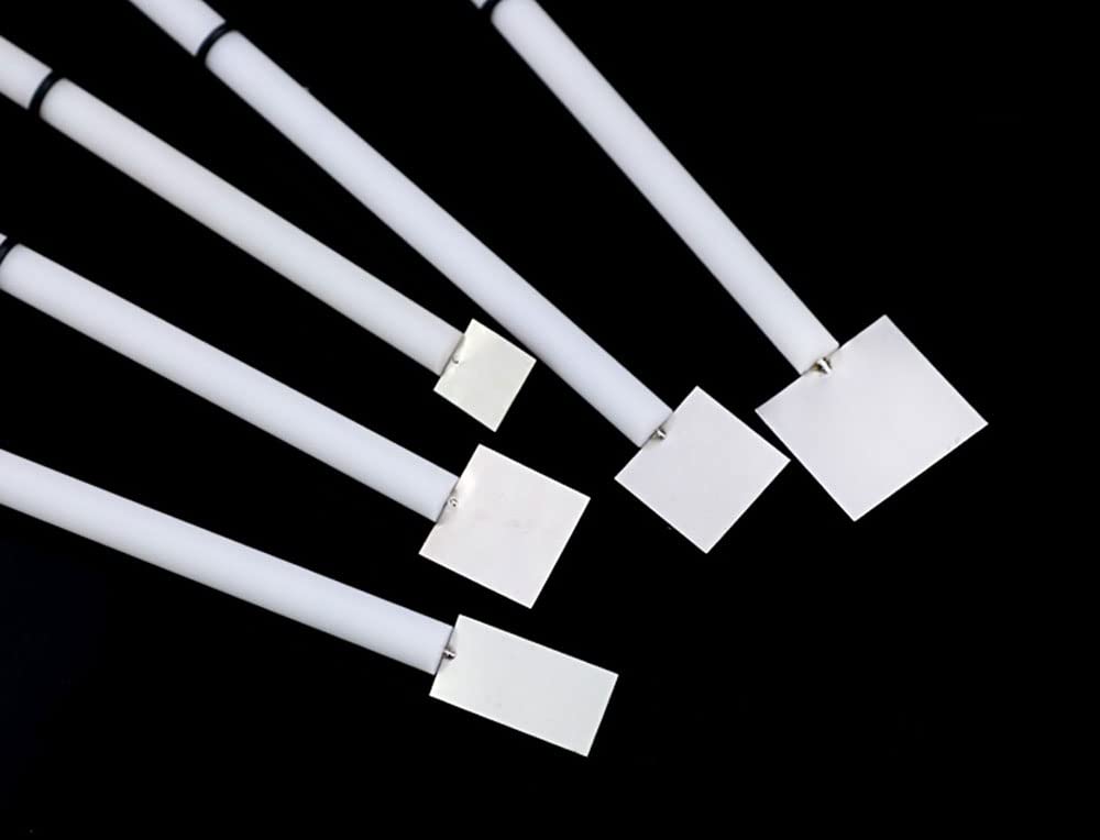 Platinum Electrode, Electrochemistry Electrolytic Analysis Pt Electrodes, Purity 99.99% Platinum Plate Electrode, Coated with PTFE Insoluble Anode for Substance Analysis 1 Pcs (15X15X0.1mm)
