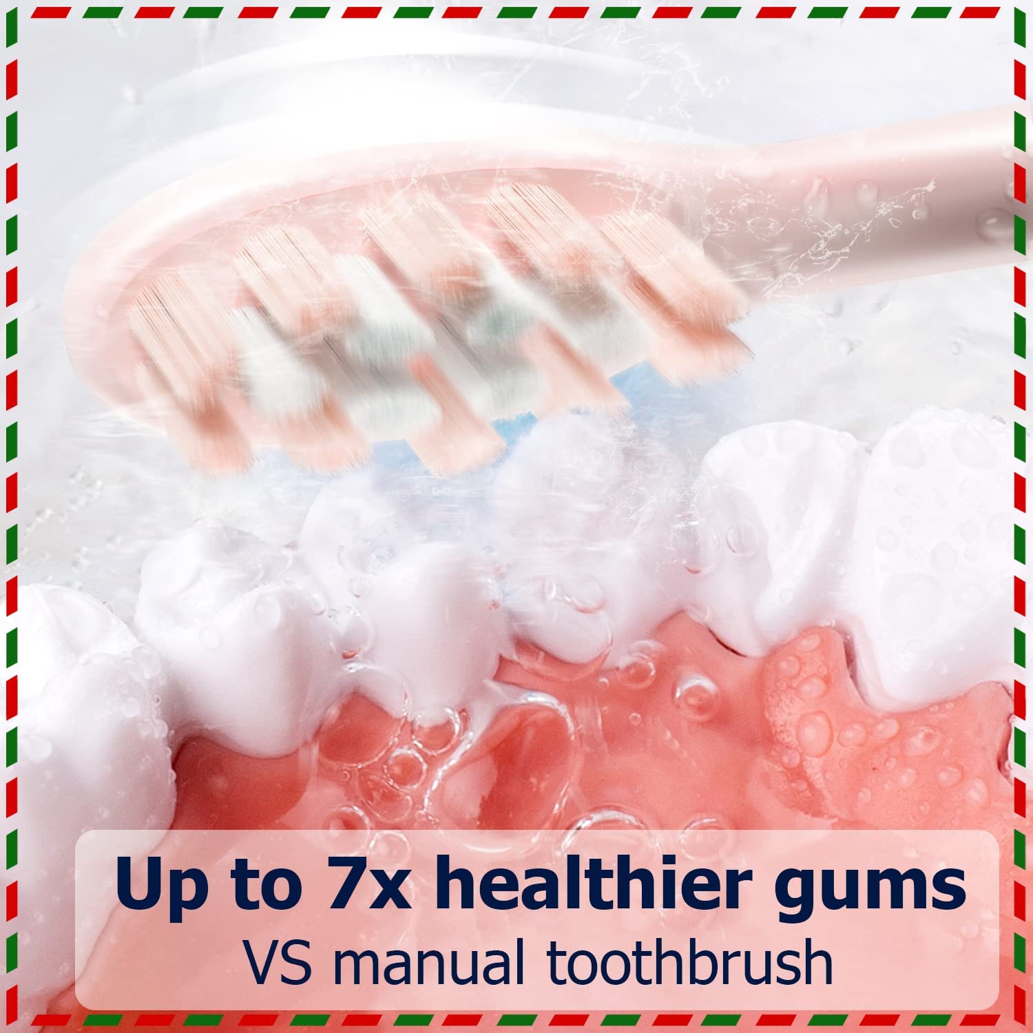 Ristpal Sonic Electric Toothbrush for Adults and Kids, with 3 Brush Heads, One Charge for 30 Days, 3 Modes and 2 Minutes Build in Smart Timer(Pink)