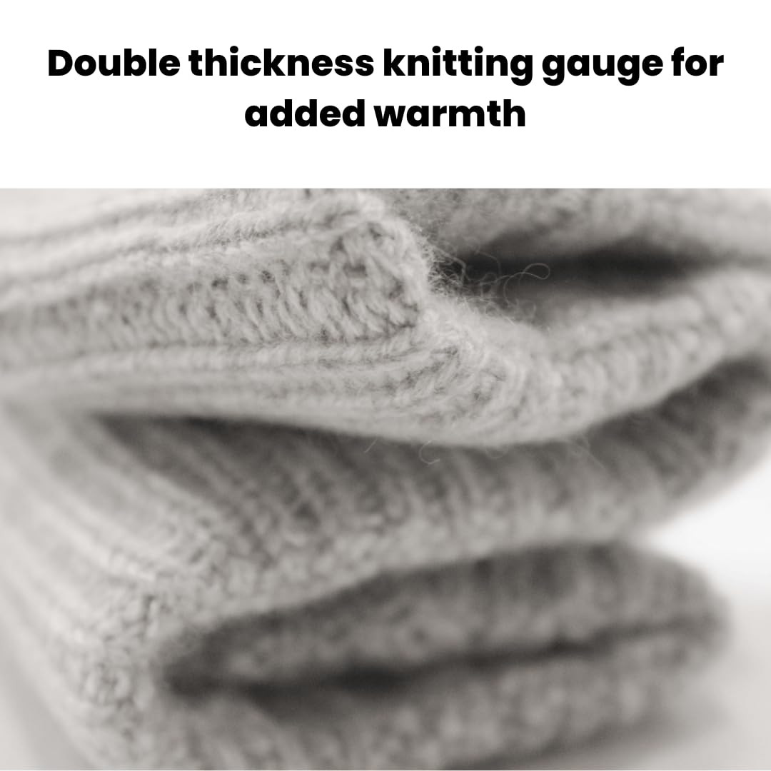 Fair Goods 100% Cashmere Beanie for Men | Cable Knit Winter Hat | Rugged, Classic, Fisherman Cap, Light Grey