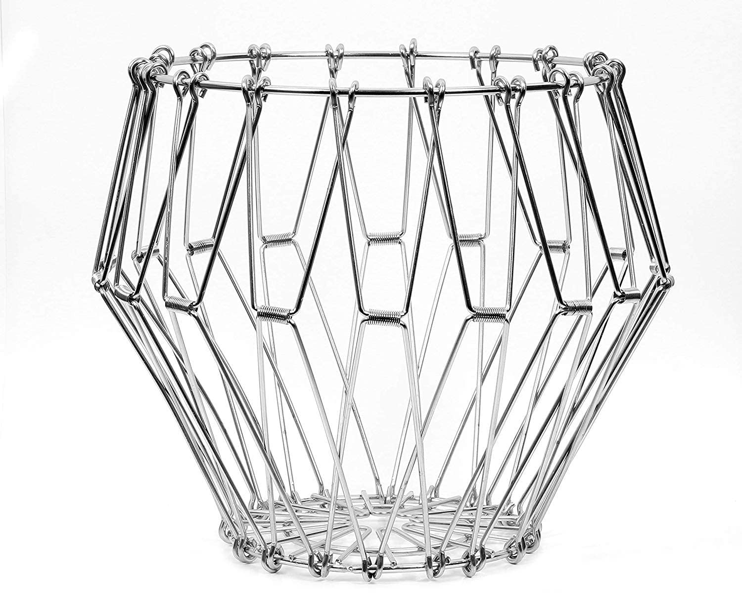 G&D GD Fruit Basket Stainless Steel Wire Fruit Bowl Vegetables Kitchen Utensil Holder Fruit Bowl Foldable Vegetable Tray Deformable Wire Fruit Basket and Serving Multipurpose for kitchen Living room