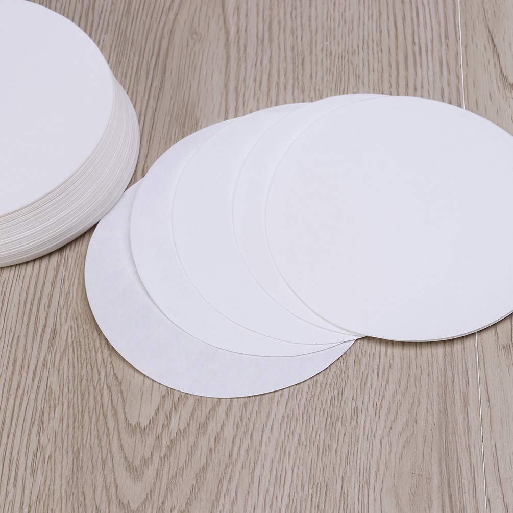 Hemobllo Filter Paper 100 Pcs Filters Cooking Strainer for Medium Rate Qualitative Grade Lab Paper Funnel Disc Equipment Glass White Paper Funnel P5 Qualitative Qualitative