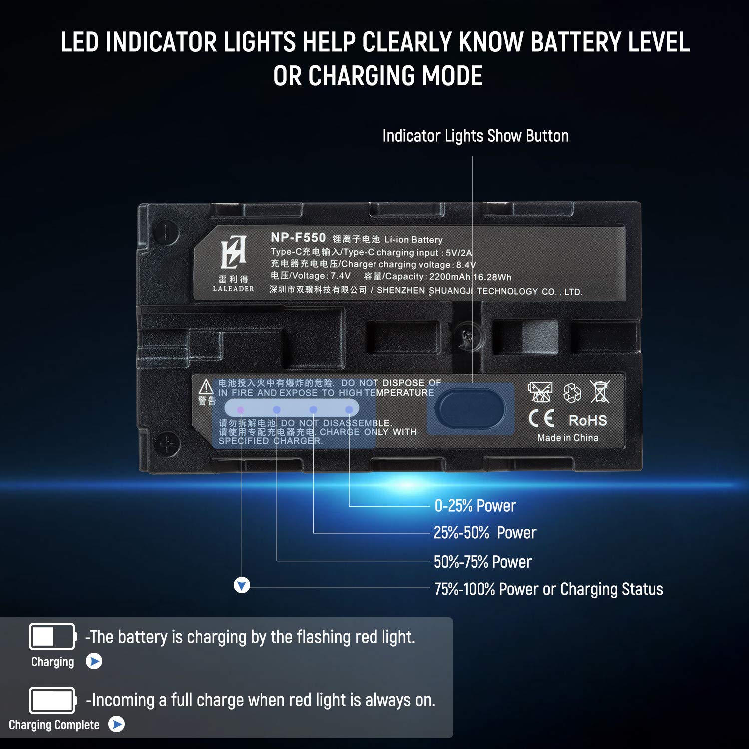 VILTROX L116T Key Light Kit with 2 pcs 2200mAh NPF550 Batttery