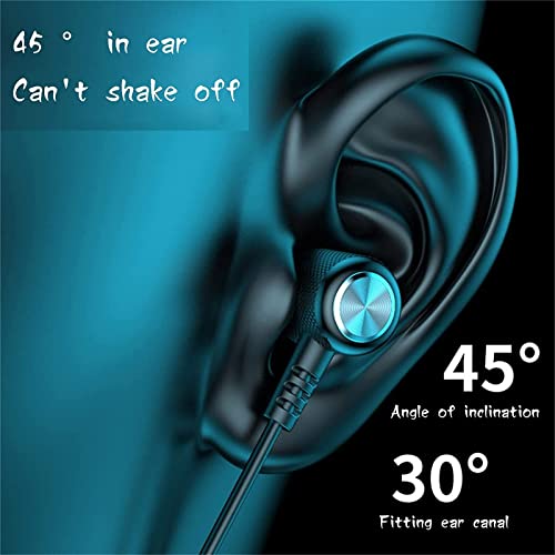 HWZQDJ Neck Hanging Bluetooth Headphones, Wireless Sports Bluetooth 5.0 Noise Cancelling Earbuds with Mic for Fitness Running, in-Ear Headset