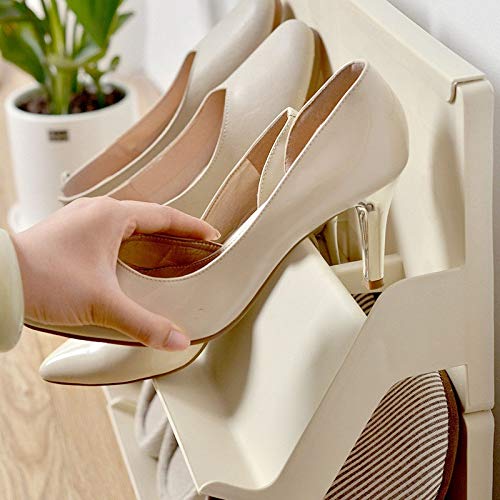 TAZSJG Combinable Multi-storey Shoe Racks Superimposed Three-Dimensional Living Room Door Cabinet Plastic Shoes Storage Hangers (Color : A)