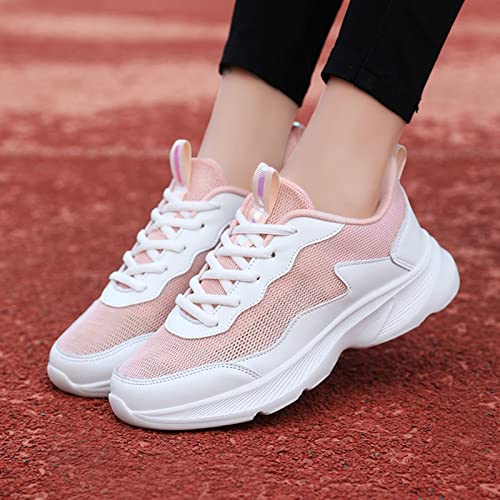 FASDNENDYS Womens Shoes Large Size Casual Shoes Womens Mesh Front Lace Up Mesh Breathable Slide on Athletic Shoes Women