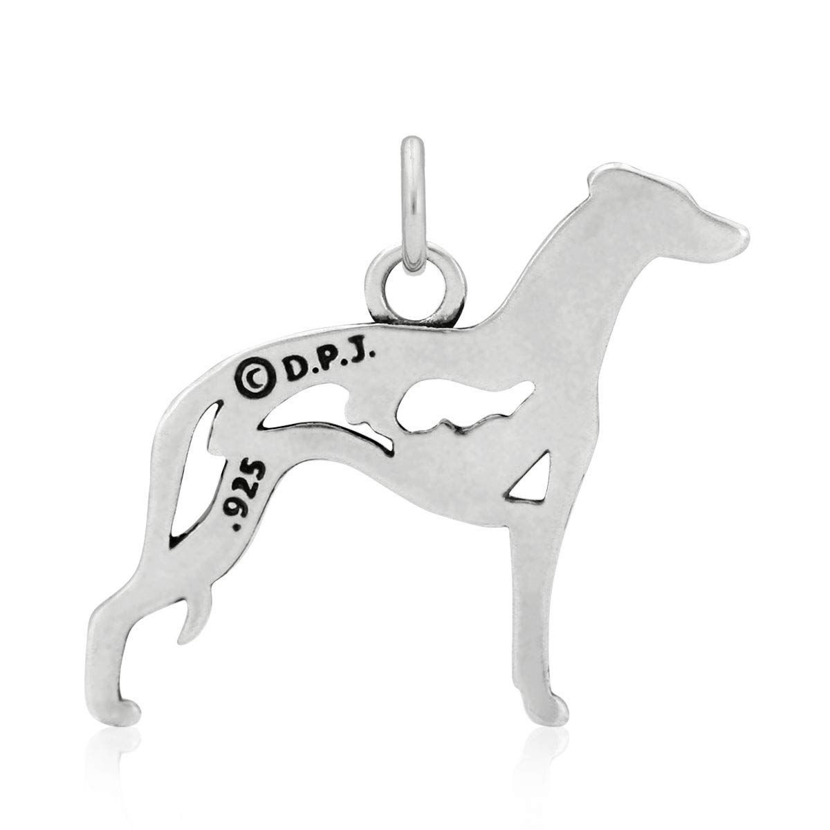 Dazzling Paws Jewelry Sterling Silver Whippet Pendant Only