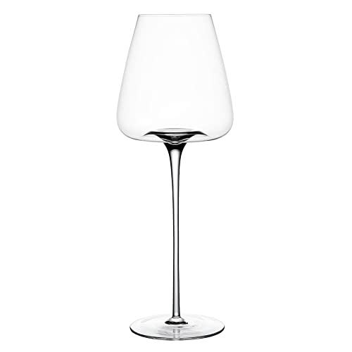 EUNA Hand-Blown Crystal Wine Glasses - Ultra-Thin, Long Stem, Crystal Clear Bordeaux Red and White Wine Glasses (25 oz) - Perfect for Gifting and Entertaining