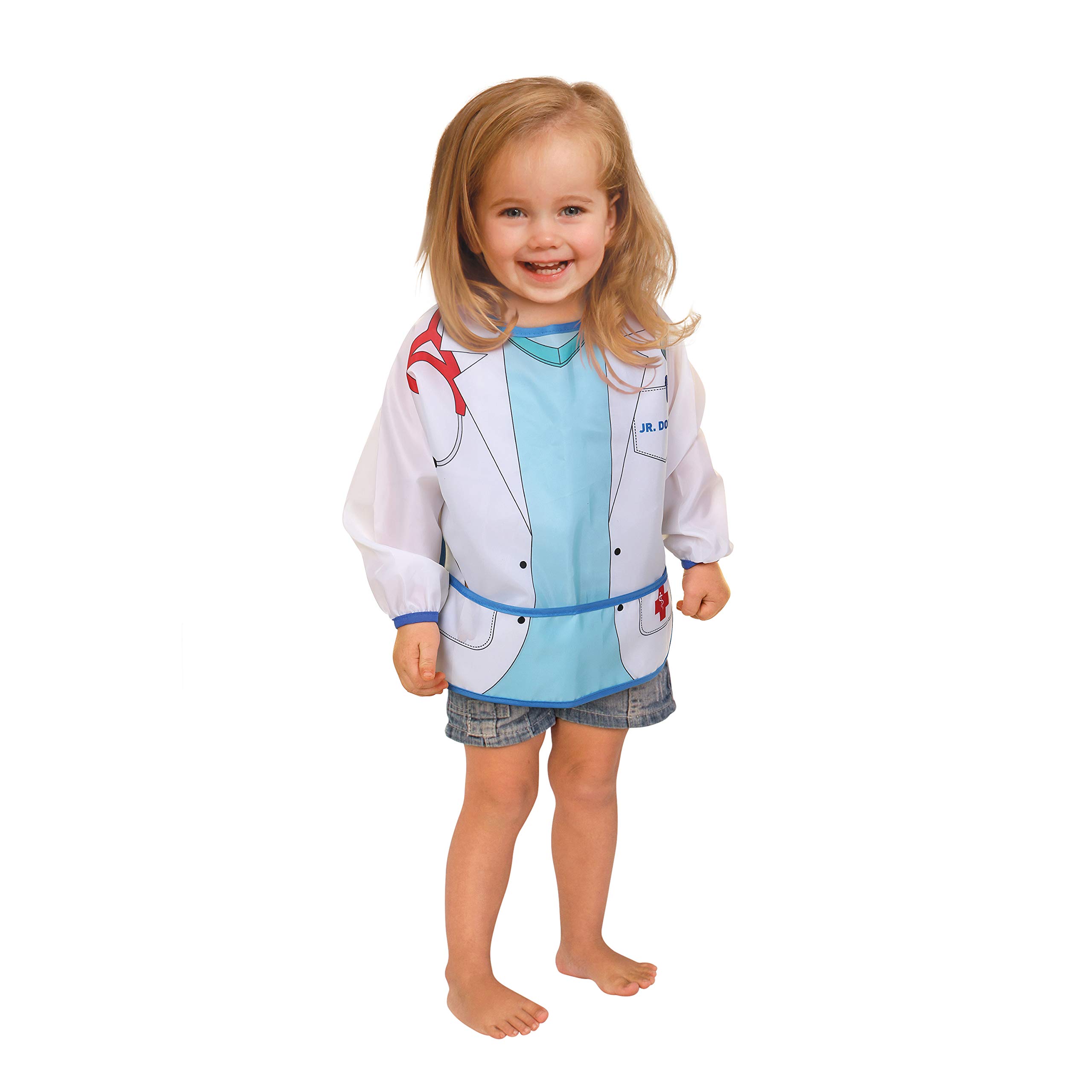 Dreambaby Food & Fun Character Bibs Baby Smocks with Sleeves - Model L561BB - 2 Pack (Doctor & Zookeeper)