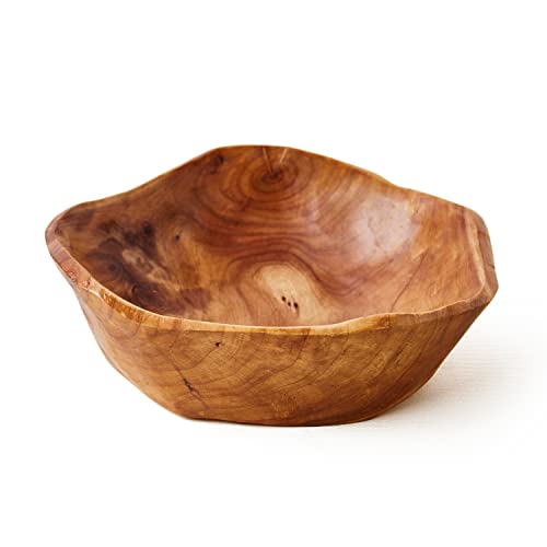 M MIMMU Wooden Fruit Bowl for Decor,Unique Irregular Root Carved Fruit Tray Decorative PlatesοΌ8"-10"οΌ