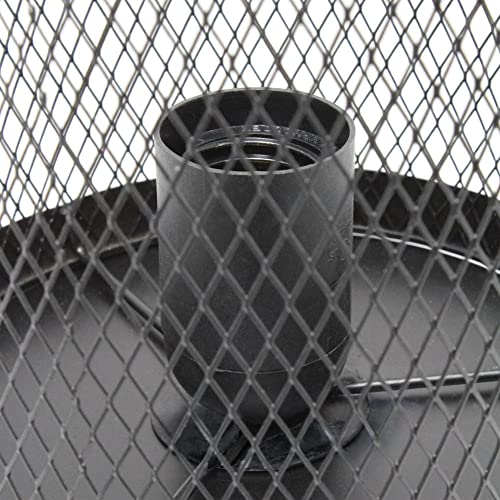 Simple Designs LT1075-BLK Cylindrical Steel Table Lamp, Black, 5.88 x 5.88 x 12.75