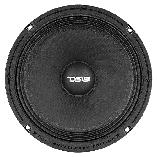 DS18 PRO-84XA 8” Special Edition 10th Anniversary Mid-Bass Loudspeaker 550 Watts Max 4-Ohms - Door Speakers for Car or Truck Stereo Sound System - 1 Speaker
