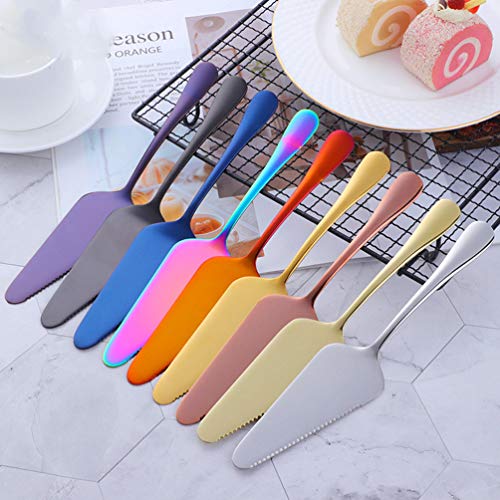 DOITOOL Stainless Steel Serrated Cake Shovel Cake Pie Pastry Server Serrated Spatula and Pizza Cut Turner Pie Server Spatula for Serving Platter, Cutting Dessert and Pizza Slicer