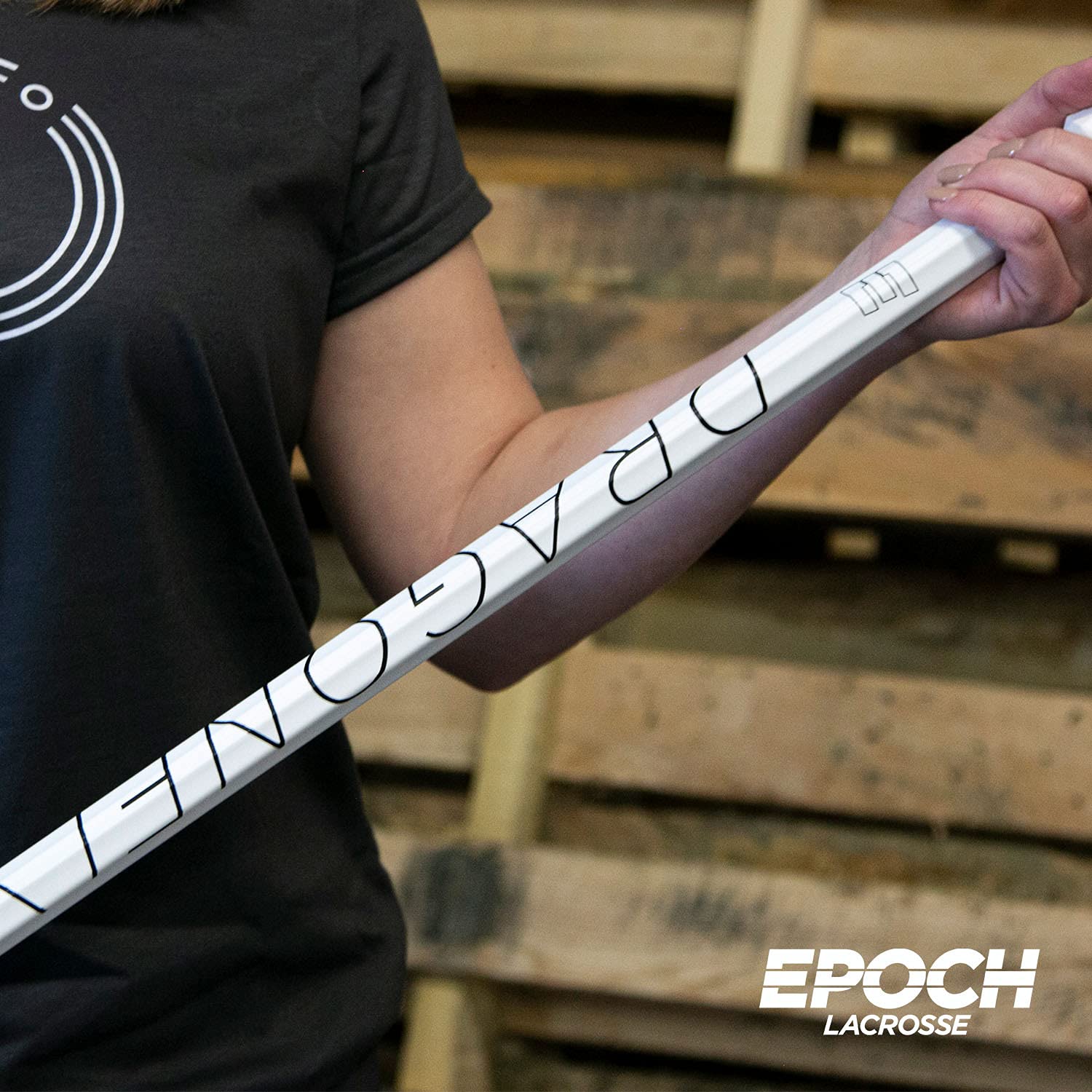 Epoch 2021 Women's Lacrosse Factory Set Up Complete Stick, Dragonfly Purpose 15° PRO 32" Shaft, Slim Concave Geometry, 7/8" Diameter, iQ9, Pro Mesh Pocket, White-S32