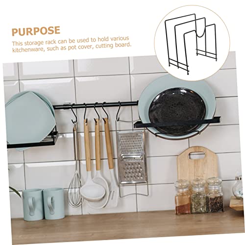 TIDTALEO Chopping Board Rack Kitchen Organizer for Pan Pot Lid Stand Baking Organizer Storage Pot Holders for Kitchen Cutting Board Storage Pan Lid Holder Carbon Steel Storage Box Pot Cover