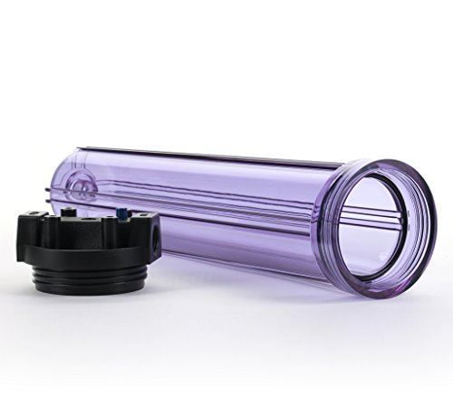 Hydronix HF5-20CLBK34PR Water Filter Housing 20" RO, Whole House, Hydroponics - 3/4" Ports, Clear Body w/PR